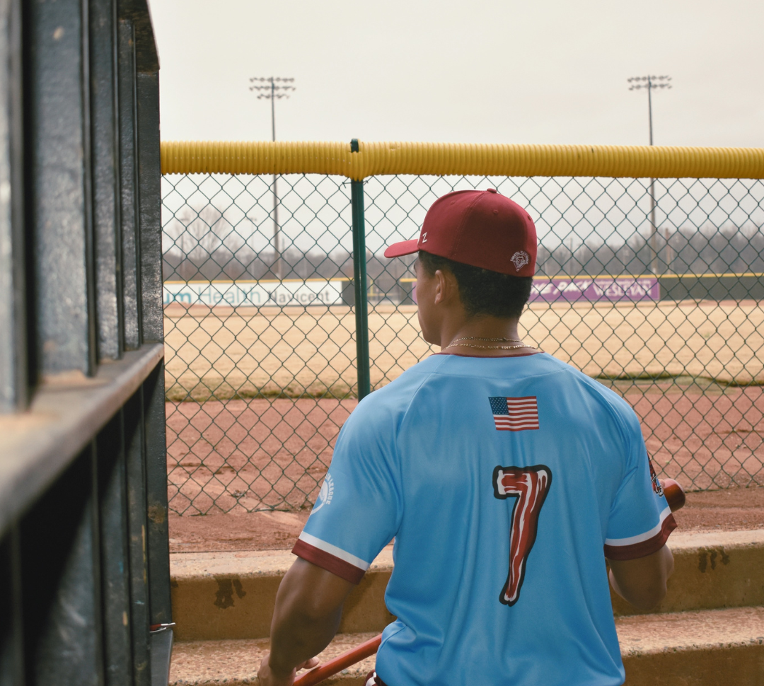 Authentic Macon Bacon Alternate Powder Blue Jersey - Macon Bacon